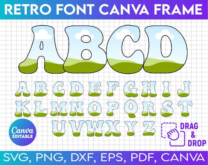 Design Your Own Daisy Alphabet on Canva, Groovy Letters and Numbers ...