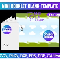 Booklet Template, Mini Coloring Book Template, Fold Book Template ...