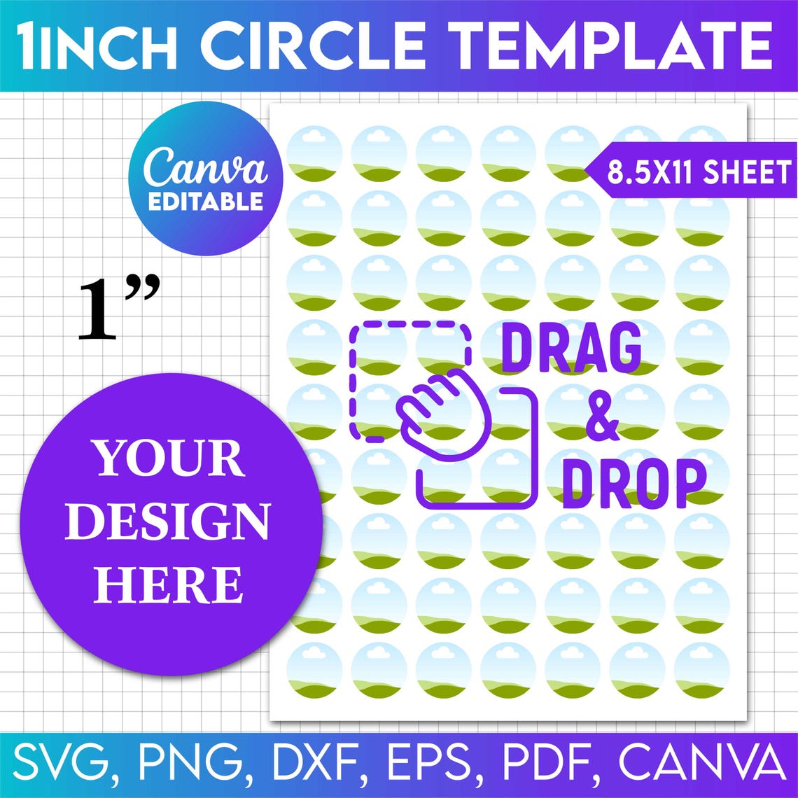 1 Inch Circle Template, Circle Template Svg, Blank Circle Template ...