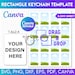 Rectangle Keychain Template, Keychain Template Svg, Sublimation ...