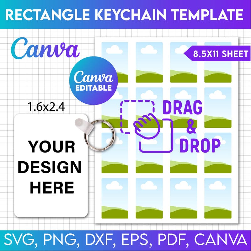 Template of 8 Rectangles - Etsy UK