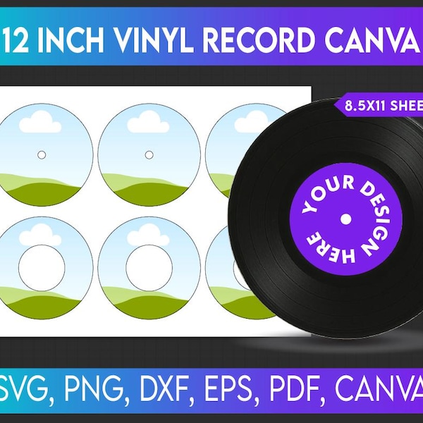 Printable Record Vinyl - Etsy UK