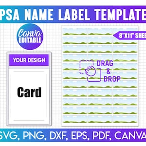 Psa Label Template - Etsy