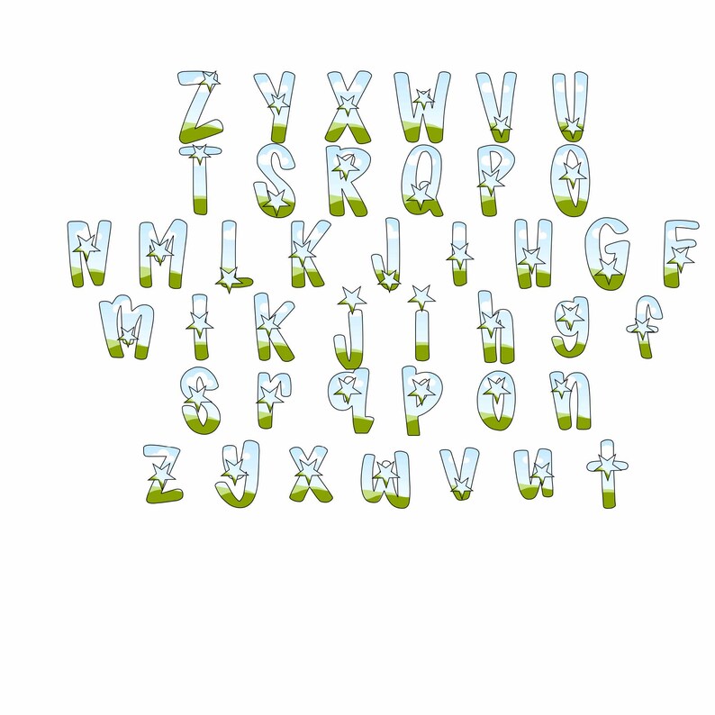Canva Frame Template Alphabet, Star Doodle Letter, Canva Frame Template ...