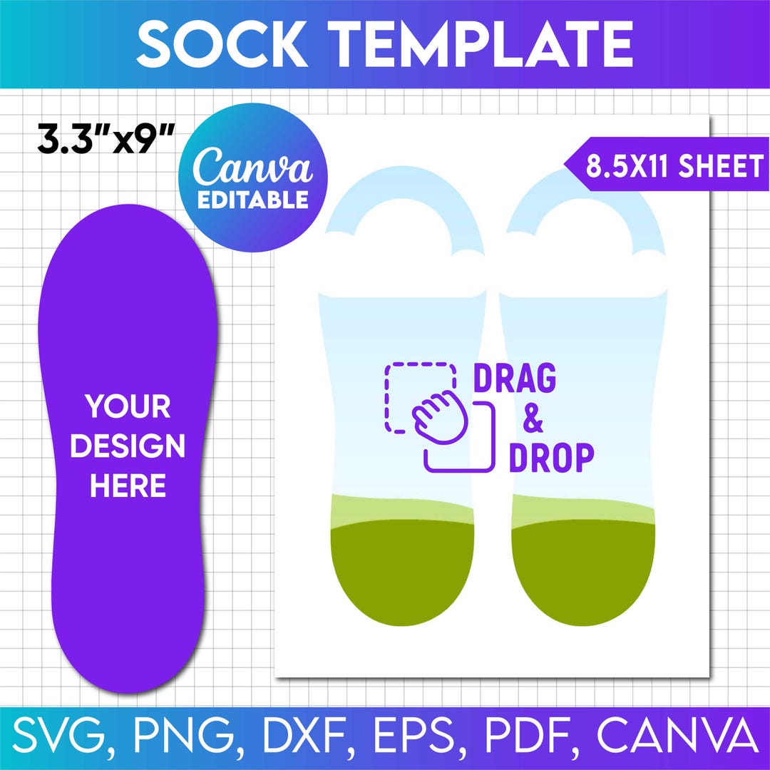 Sock Template, Sock Jig Template, Sock Template, Sock Jig Svg, Show ...