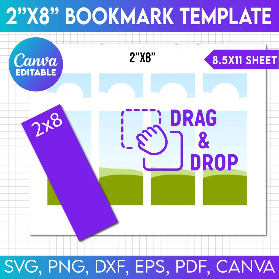 Canva Bookmark Template, Canva Editable, Bookmark Canva Template Svg ...