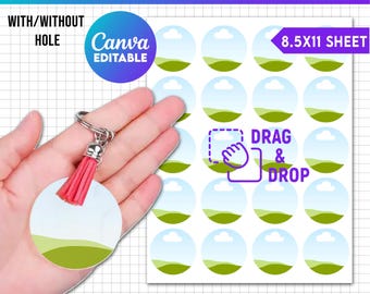 2.25 Inch Button Pin Template, Canva Editable Pin Button Template ...