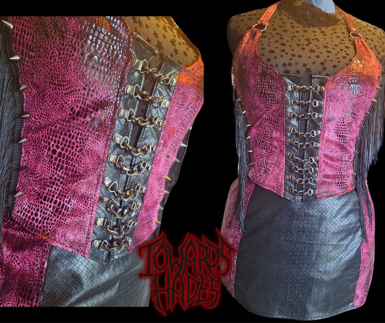 Hades Basque Top With Chains - Etsy