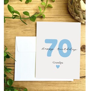 Milestone Birthday Card for Dad or Grandpa / 70th Birthday Card for Him - Etsy