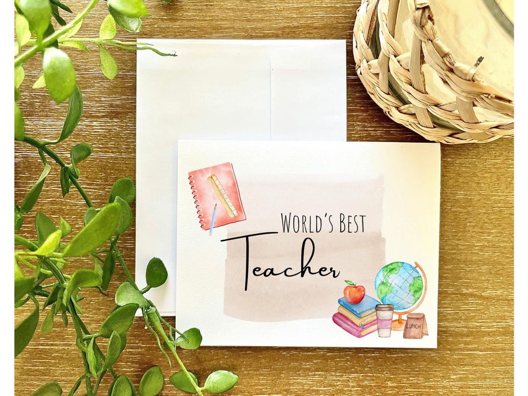 Teacher Appreciation Card for World Teachers Day Gift for Instructor ...
