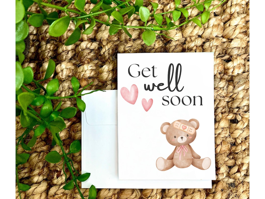 Get Well Soon Greeting Card for Baby + Child + Kid / Well Wishes for ...