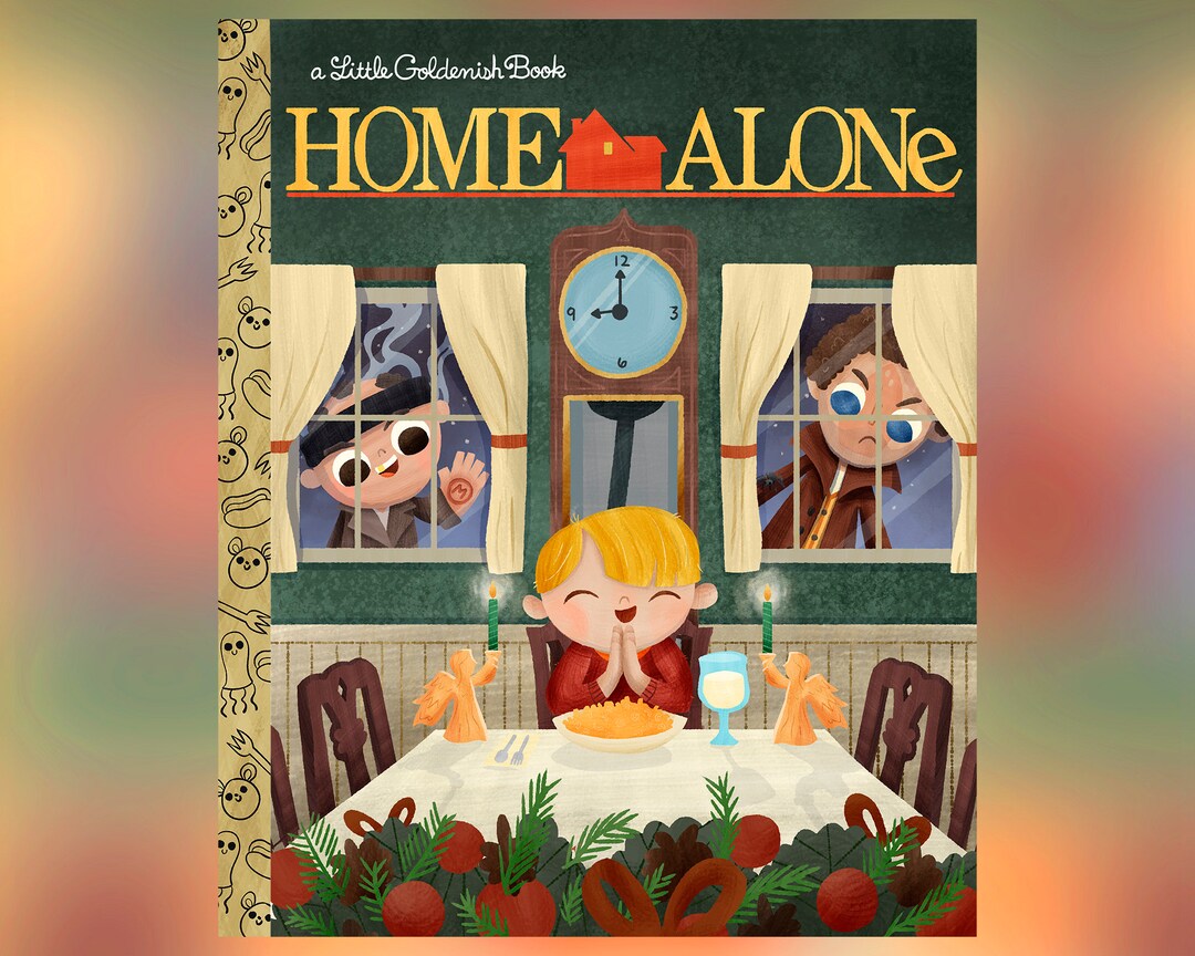 Home Alone - A Little Goldenish Book Cover (not Full Book) - Etsy