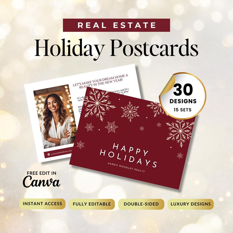 Realtor Christmas Cards - Etsy