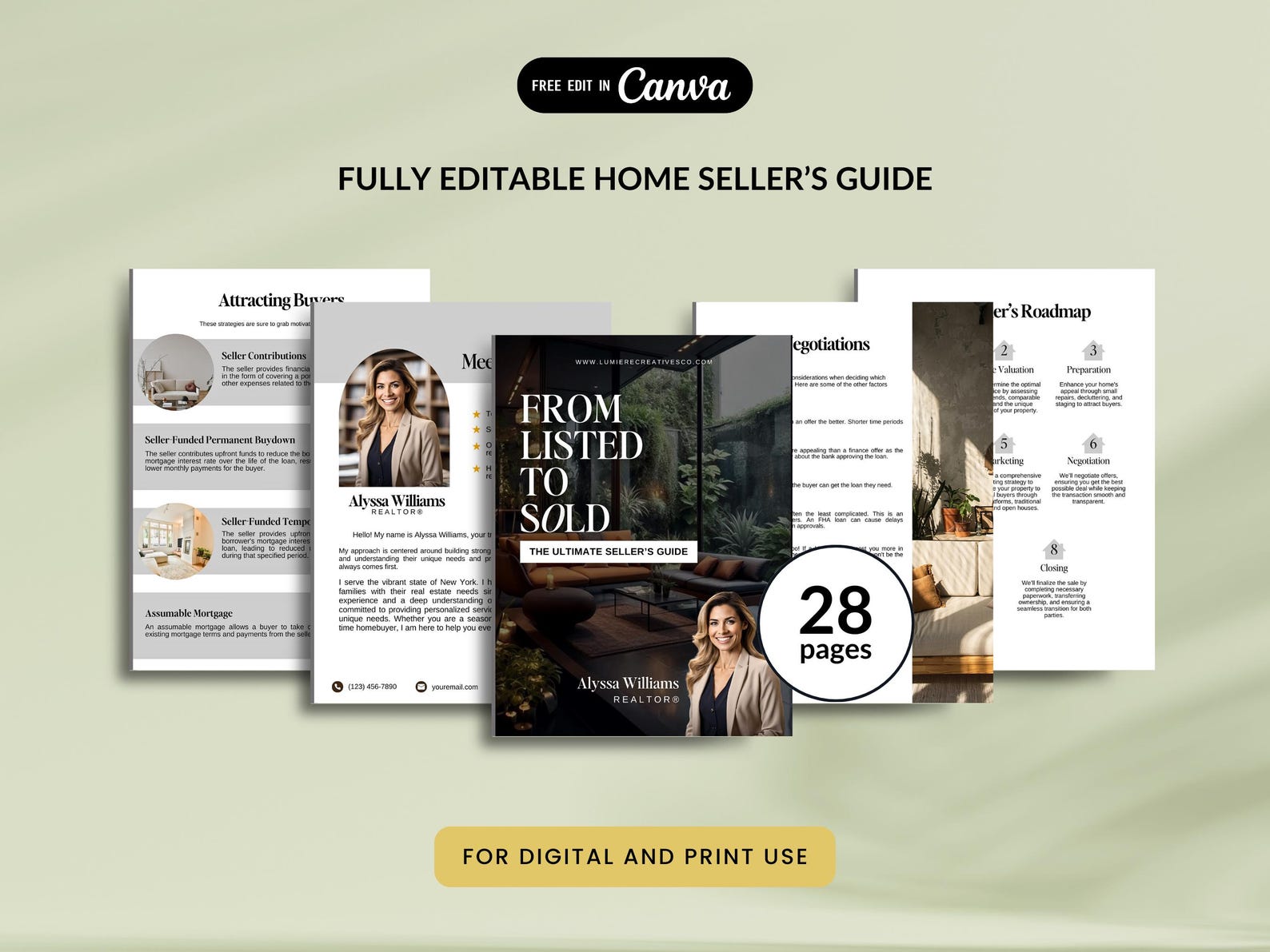 Real Estate Buyer Seller Guide Template Bundle, Luxury Real Estate ...