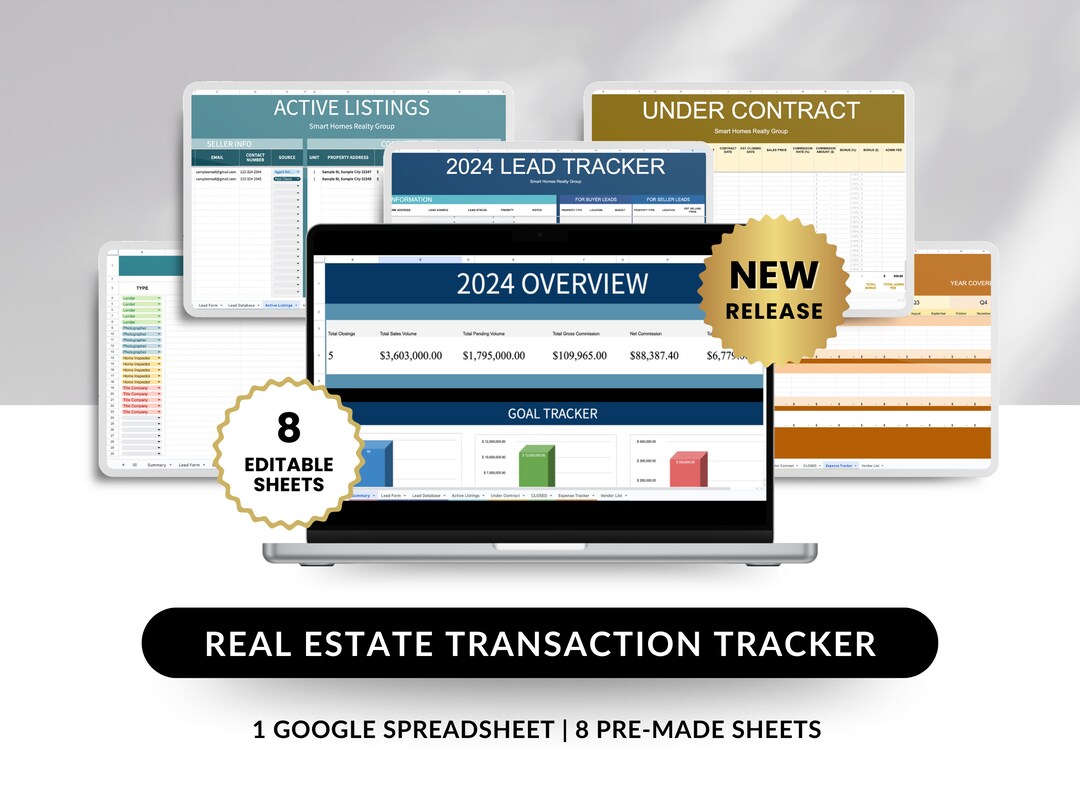 2025 Real Estate Transaction Tracker | Google Spreadsheet Template ...