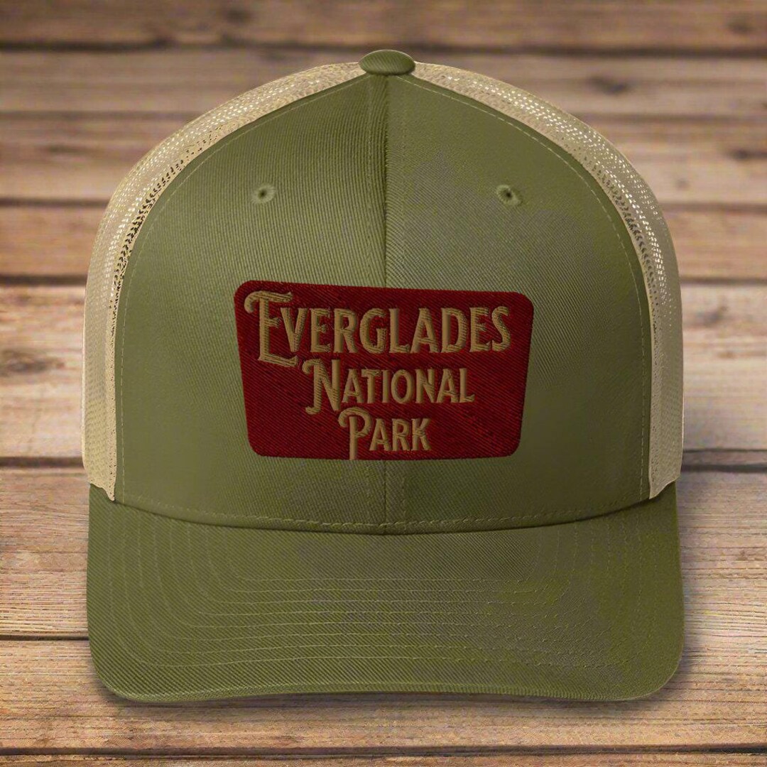 Everglades National Park Embroidered Trucker Hat Sewn Outdoor Nature ...