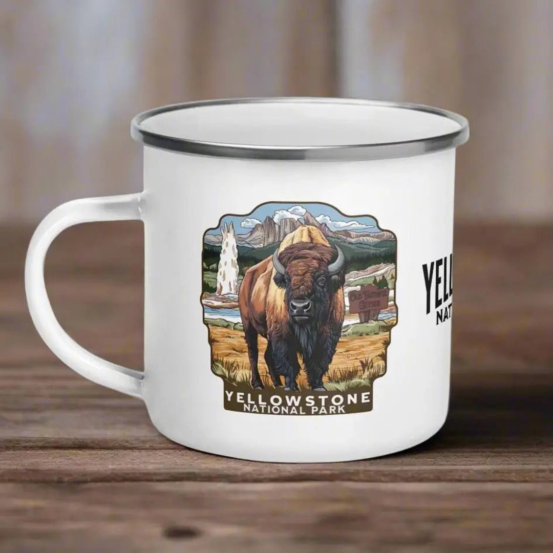 Yellowstone National Park Durable Enamel Camp Mug California Camping ...