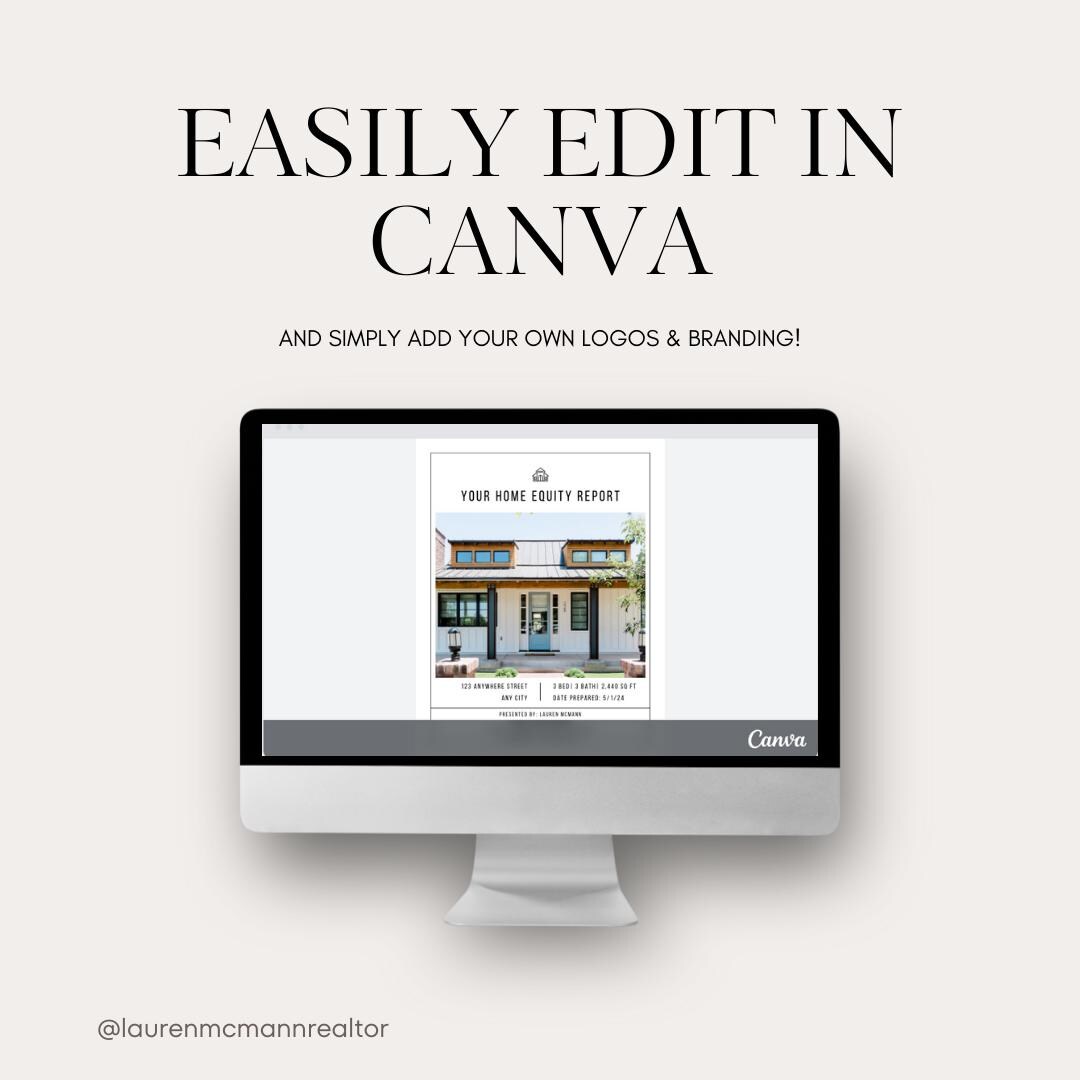 Home Equity Report, CMA Template - Etsy