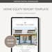 Home Equity Report, CMA Template - Etsy