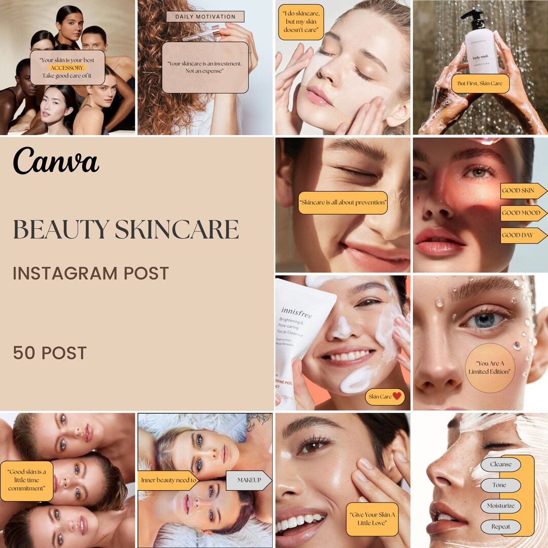 Skincare Instagram Template, Skincare Social Media, Esthetician ...