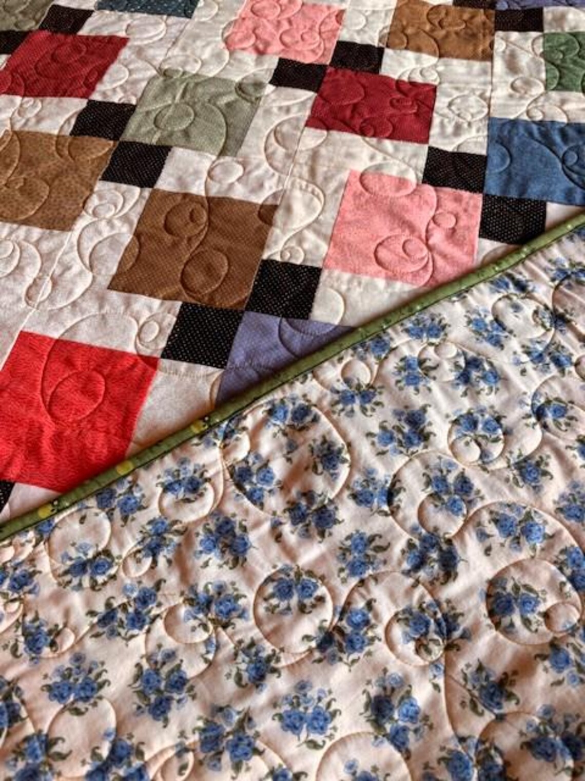 Handmade Patchwork Quilt - Etsy