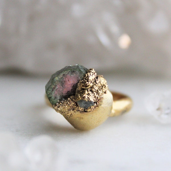 Rough Gemstone Ring - Etsy