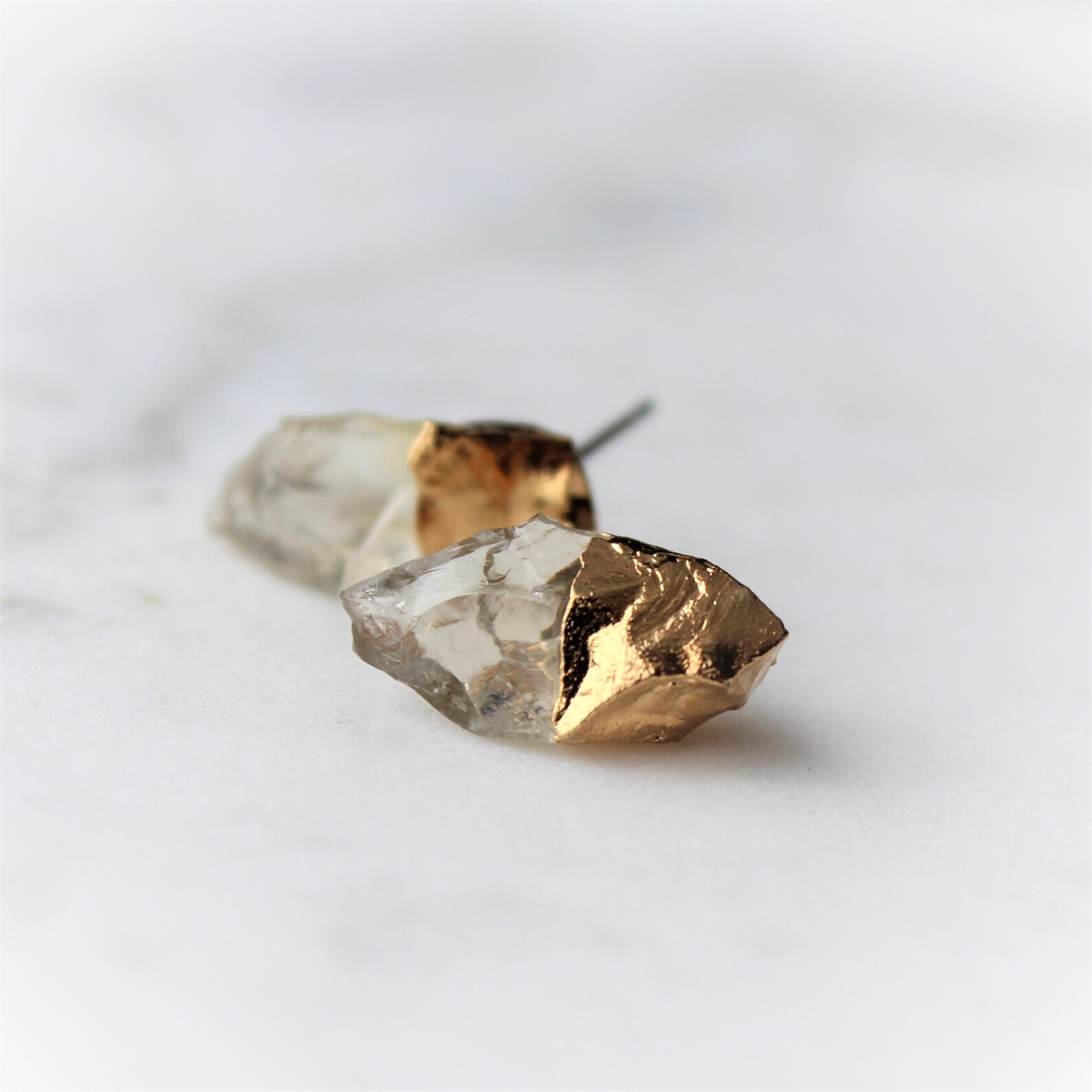 Raw Sunstone Studs Oregon Sunstone Earrings Raw Gemstone - Etsy