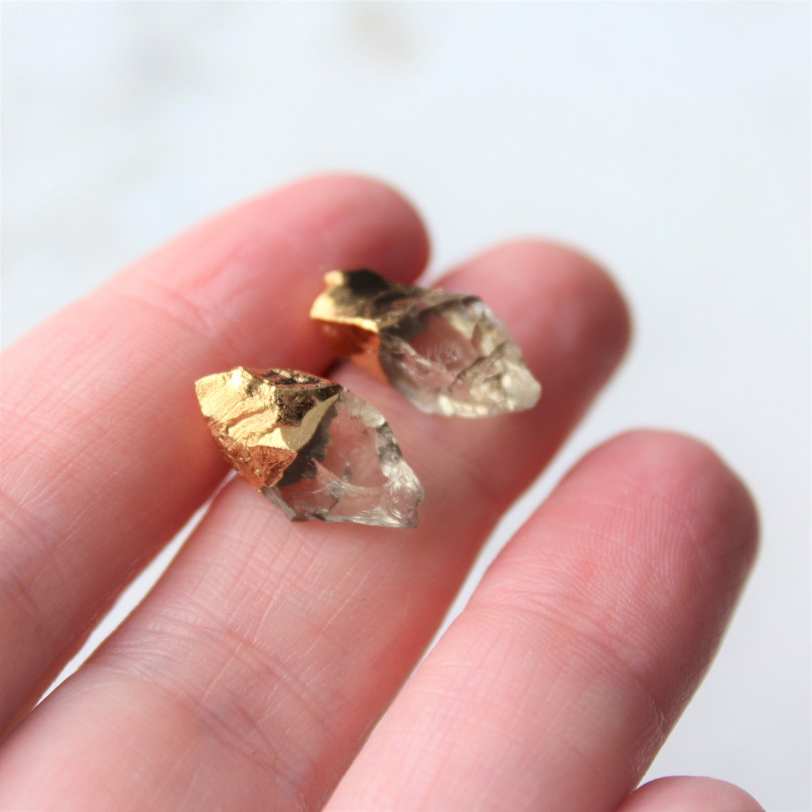 Raw Sunstone Studs Oregon Sunstone Earrings Raw Gemstone - Etsy