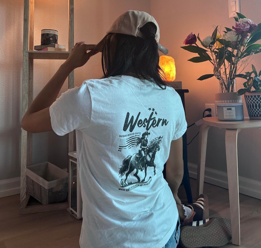 Backwoods American Beauty Gildan Shirt, Boho Western Graphic Tee ...