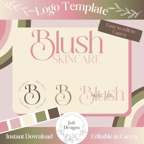 Editable Logo Design Template - Logo Template - Canva Logo - Canva Logo ...
