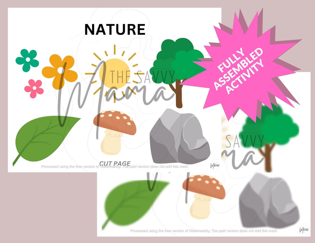 Fully Assembled Nature Activity Sheet Busy Book Binder for Children ...