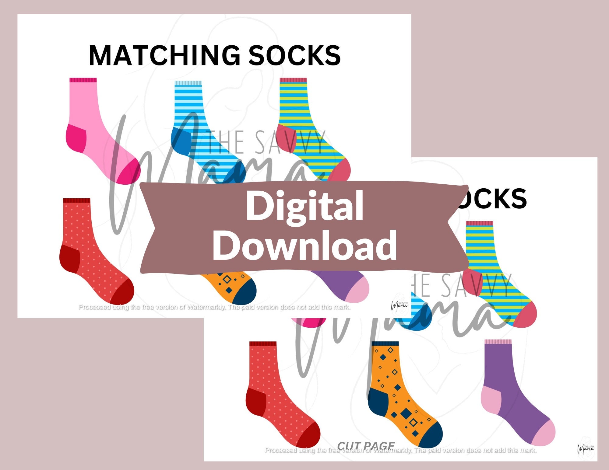 Digital Download Matching Activity Sheet Busy Book Binder for Children ...