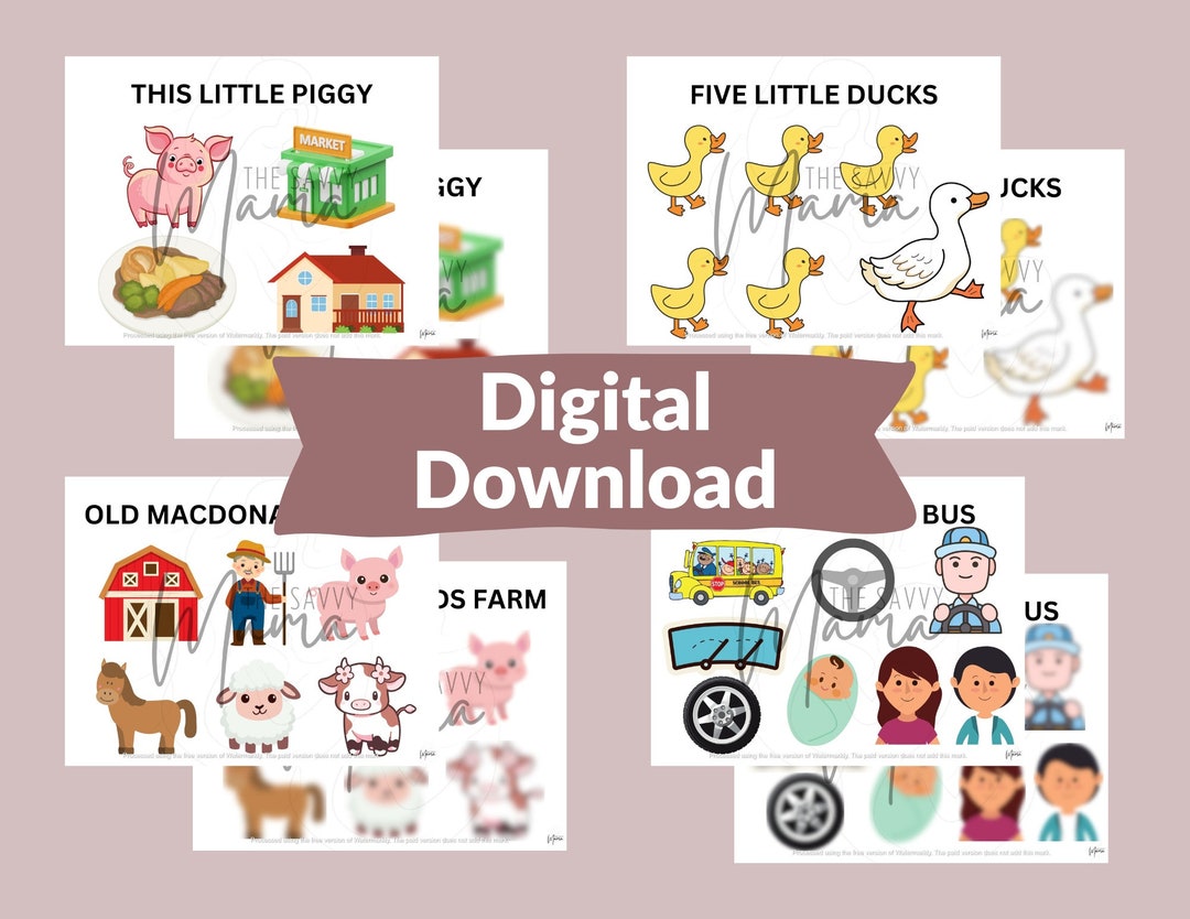 Digital Download - Nursery Rhymes Activity Bundle - Busy Book - Binder ...