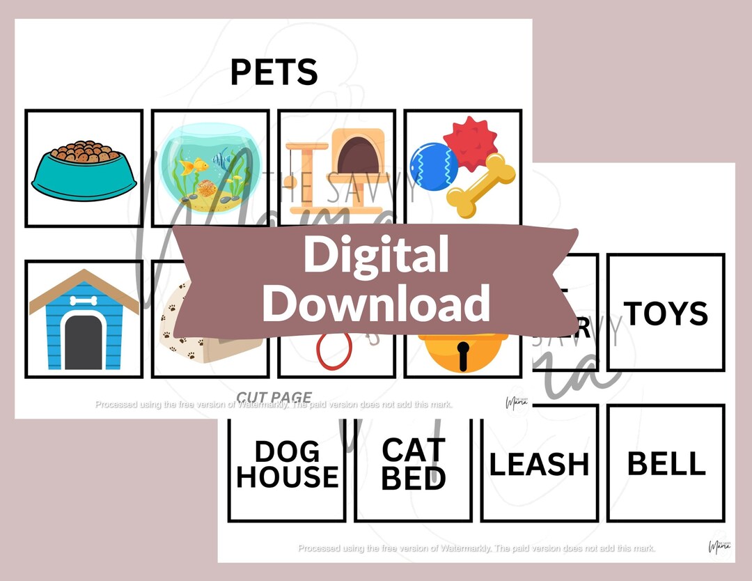 Digital Download - Pets Activity Sheet - Busy Book - Binder for ...
