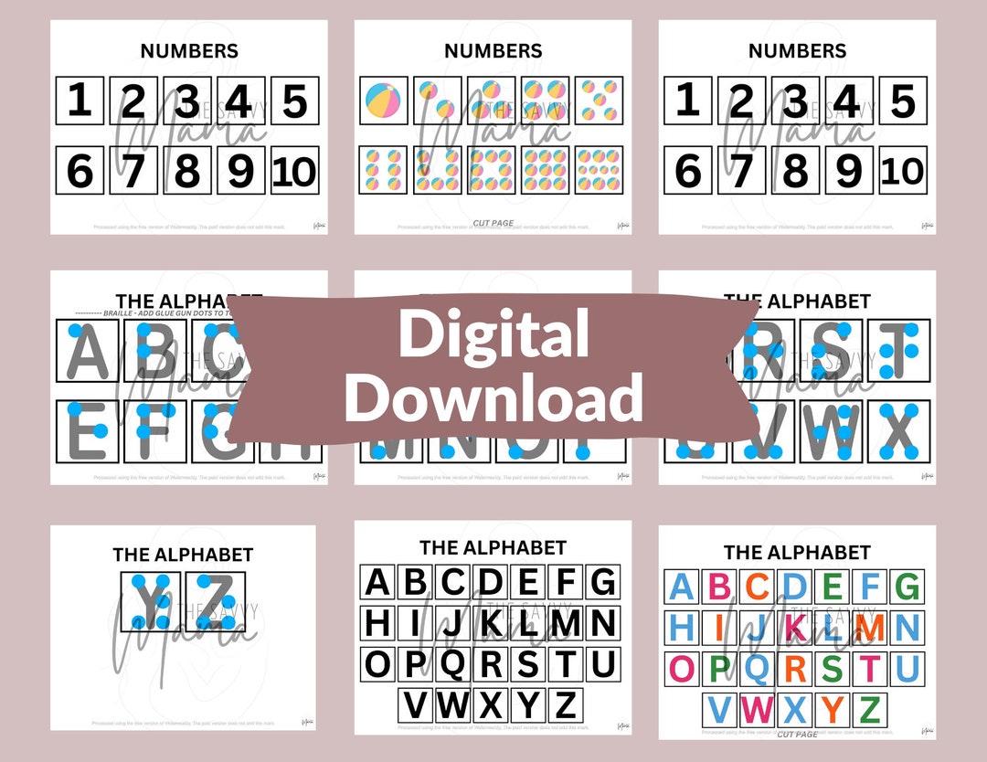 Digital Download Alphabet Numbers Bundle Busy Book Binder for Children ...