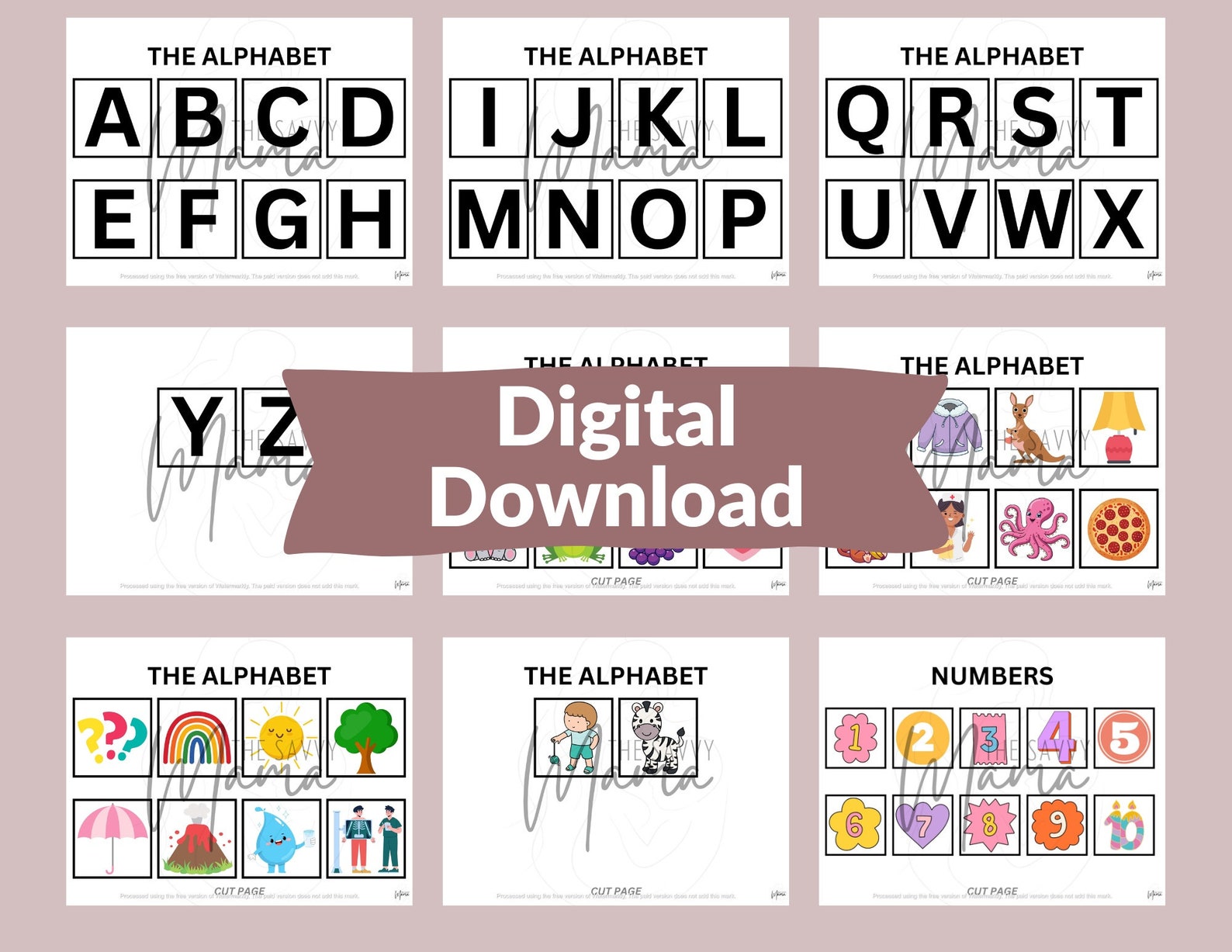Digital Download Alphabet Numbers Bundle Busy Book Binder for Children ...