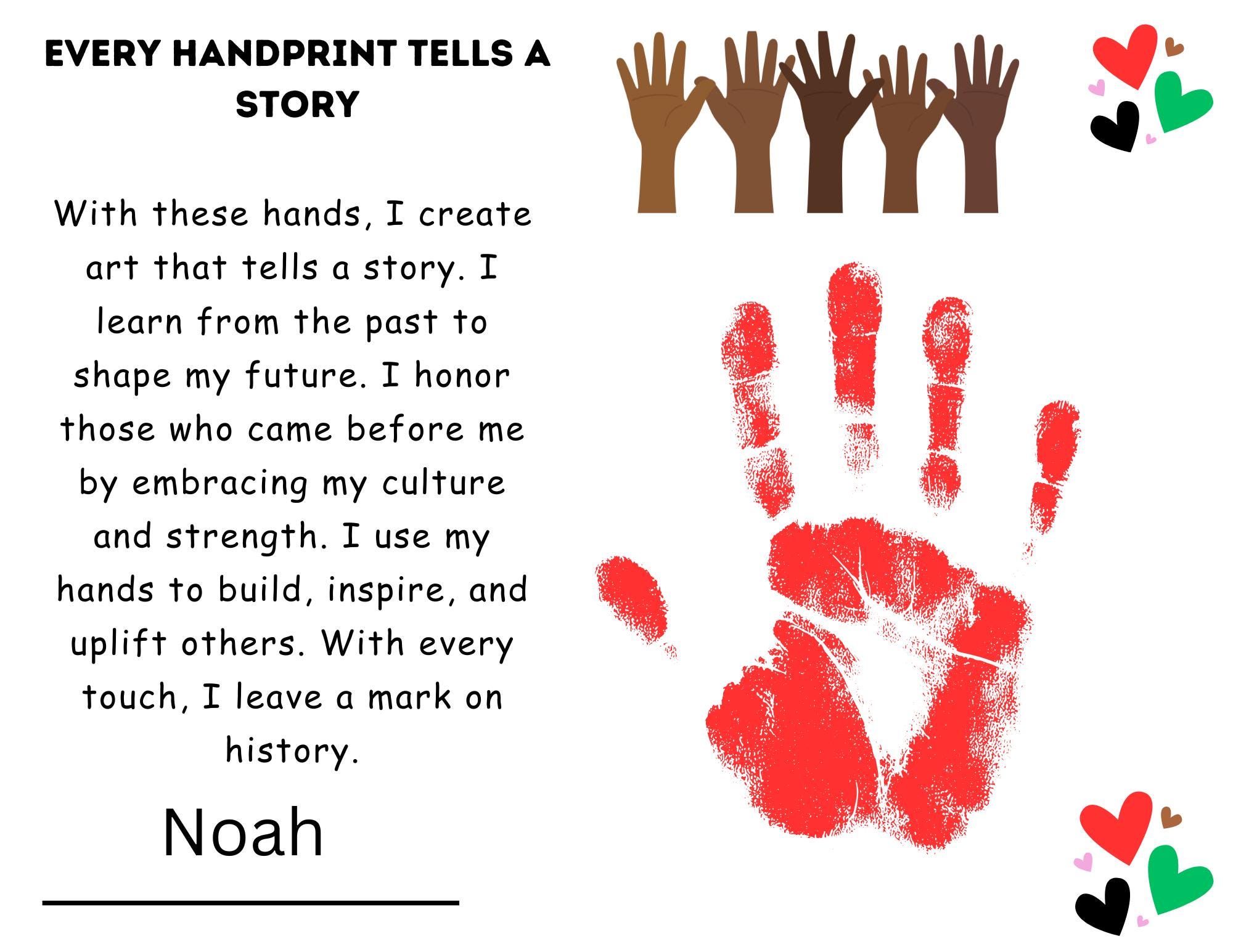 Black History Month Handprint Craft | Every Handprint Tells a Story - Etsy