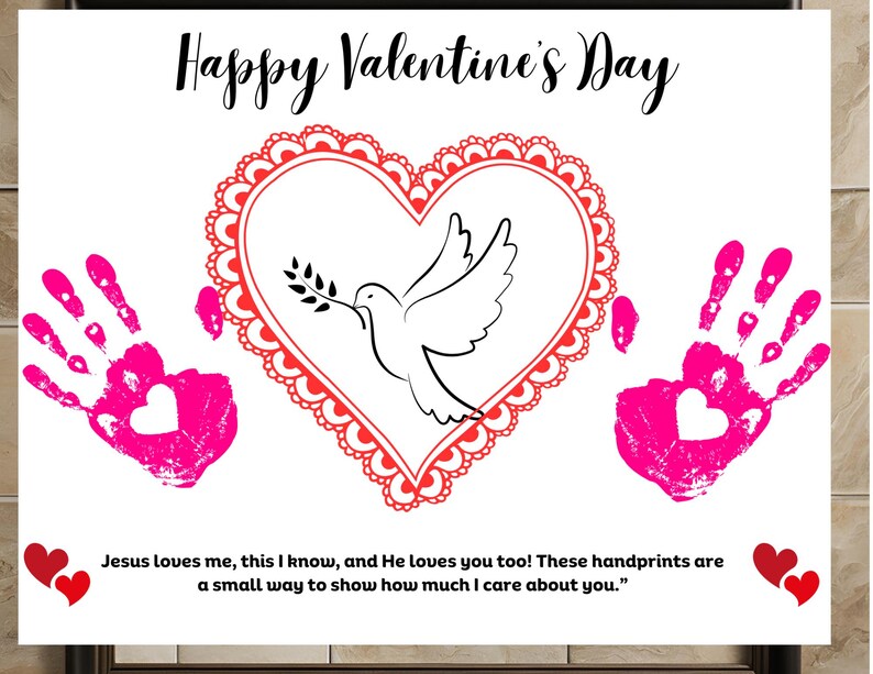 Valentine's Day Bible Craft Printable, Kids Valentine's Activity Jesus ...