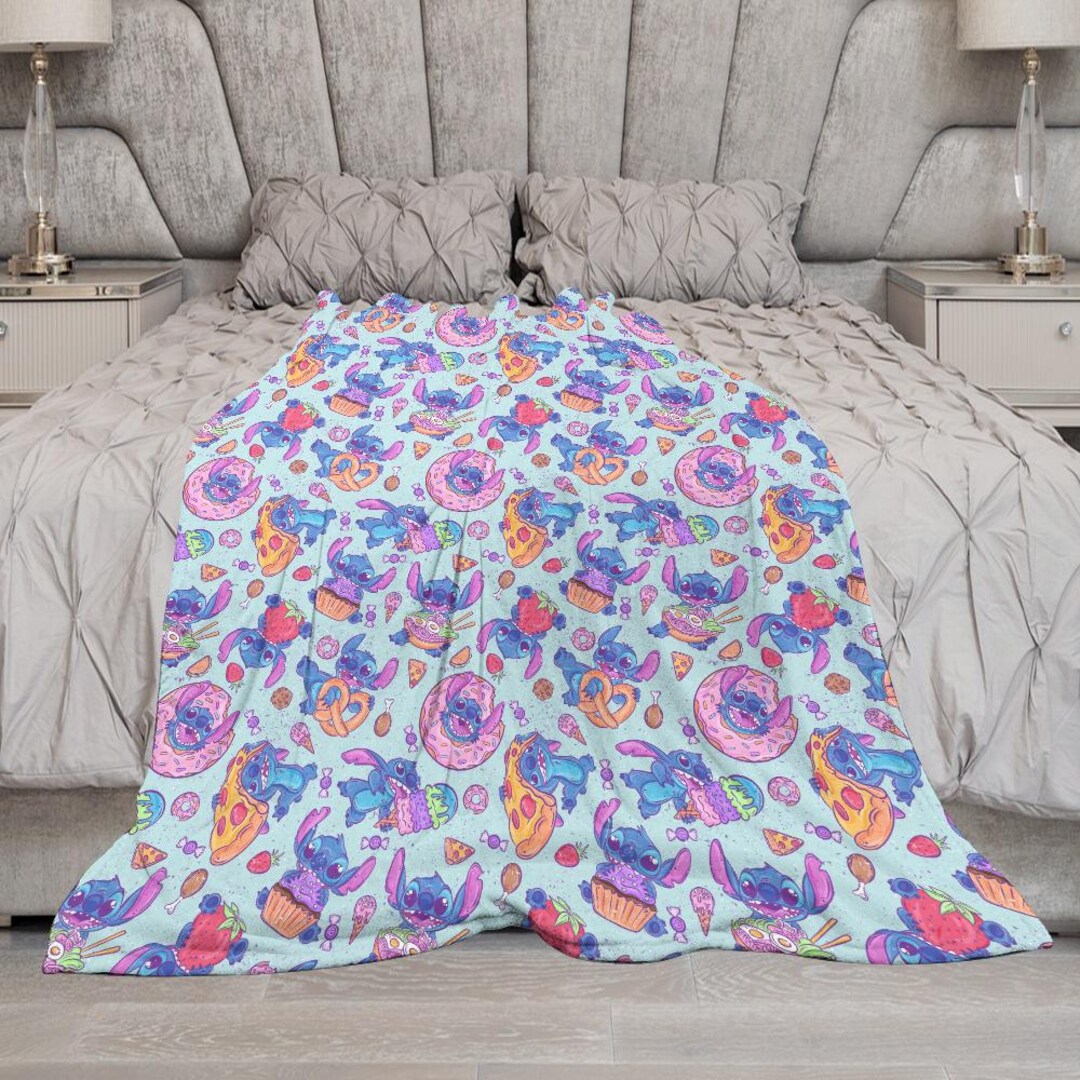 Foodie Stitch, 626, Lilo and Stitch, Childrens Blanket and Bedding - Etsy