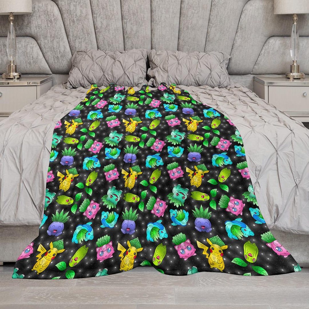 Pokemon, Pikachu, Bulbasaur, Childrens Blanket - Etsy