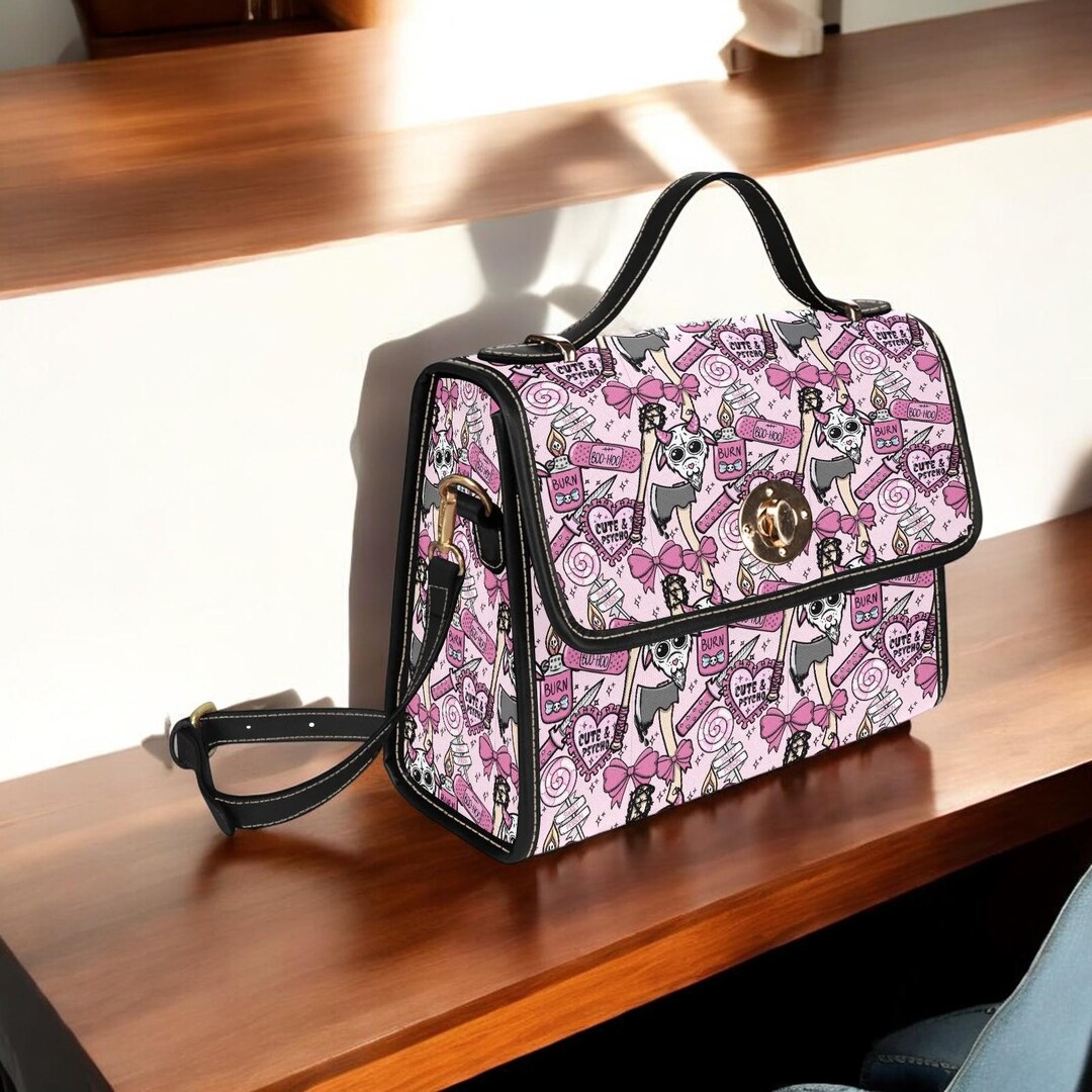 Cute and Psycho Pastel, Kawaii, Coquette Aesthetic Handbag, Lock Bag ...