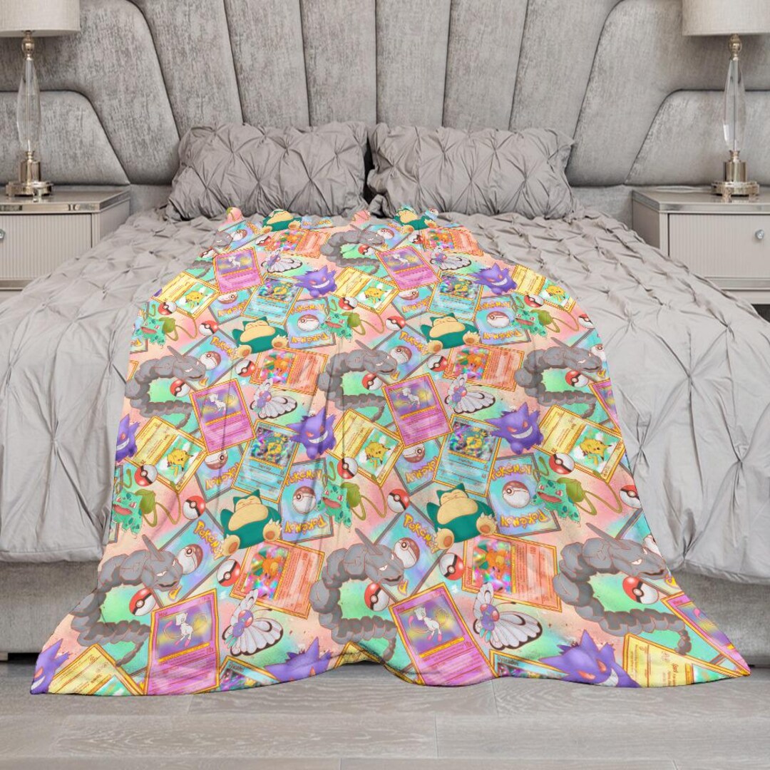 Pastel, Pokemon Cards, Childrens Blanket - Etsy