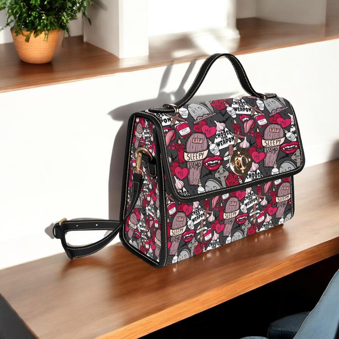 Sleepy Vamp Vampire, Alternative Style Handbag, Shoulder Bag - Etsy