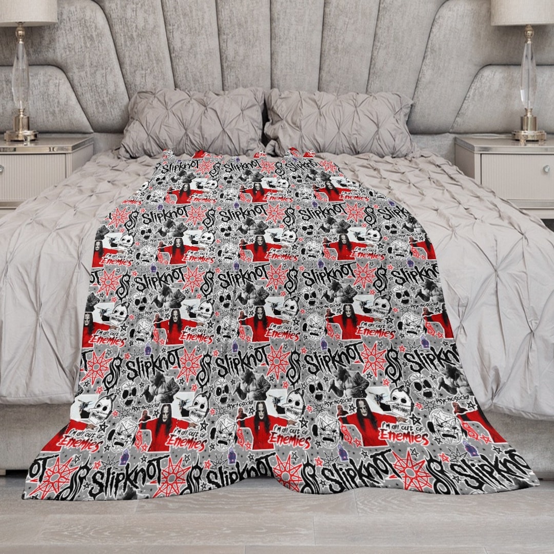 Heavy Metal, Emo, Goth, Band Iconography Kingsize Fleece Blanket ...