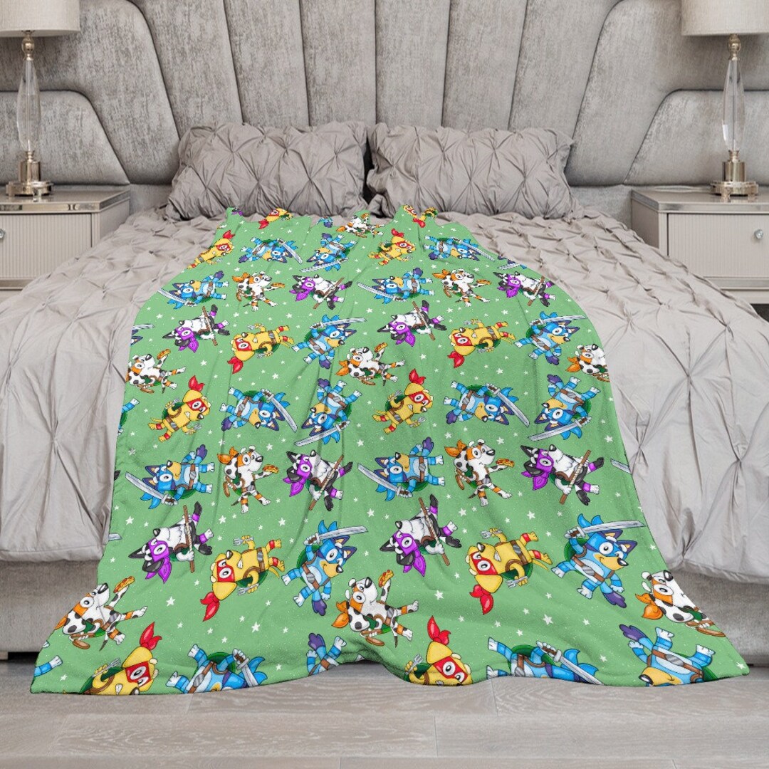 Cowabunga Bluey & Friends Ninja Turtle Dress-up Blanket - Etsy UK