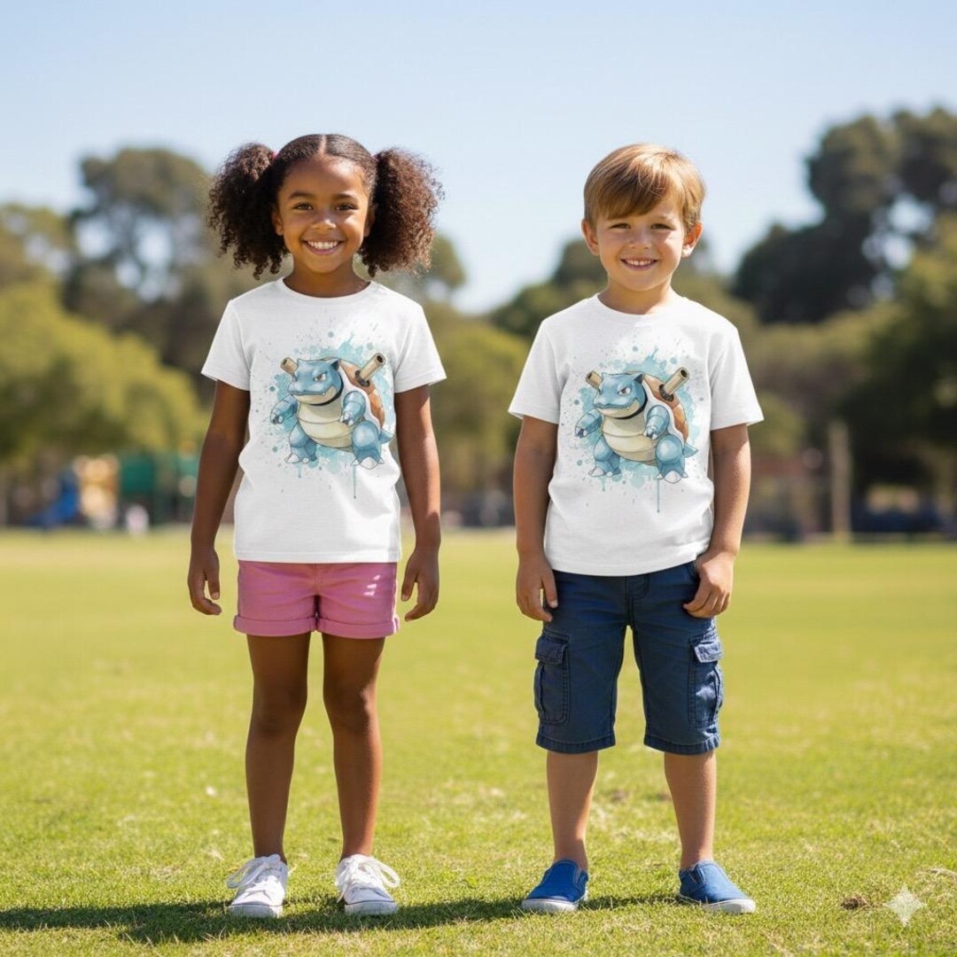Cute Pokémon Blastoise Design Tshirt , Watercolor Pokémon 151 - Etsy