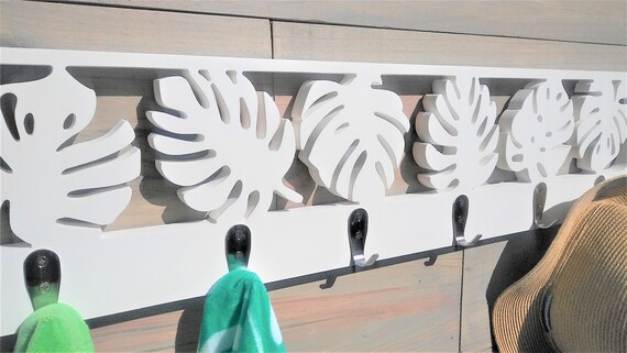 6 Hook Weatherproof PVC Tropical Leaf Cutout Indoor / Outdoor | Etsy