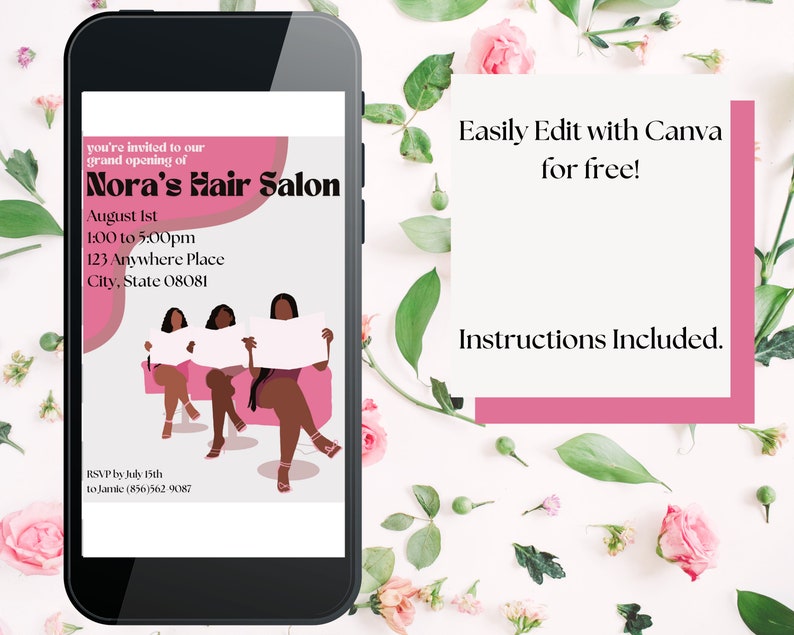 Grand Salon Opening Invitations - Etsy