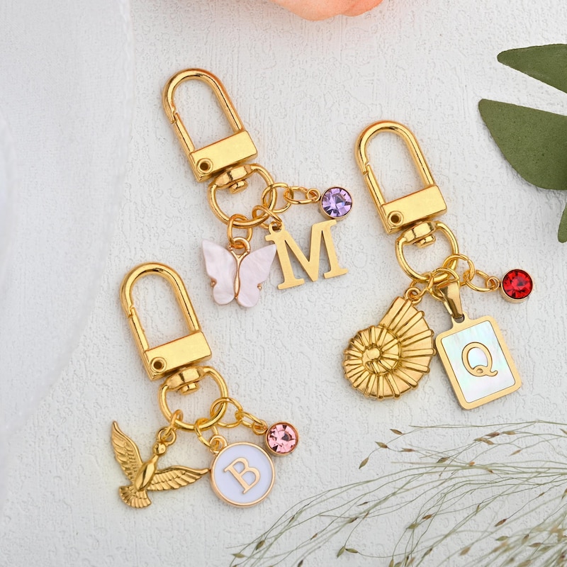 Initial Bag Charm - Etsy