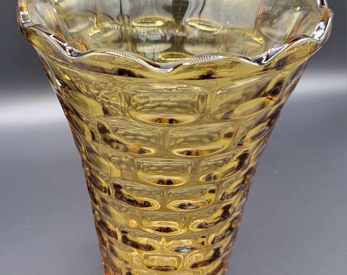 Federal Amber Vase 8" High X 6" Wide at Top - Etsy